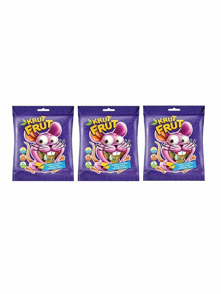 KrutFrut Жевательный мармелад Мышки, 100 гр, 3 уп