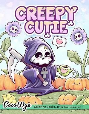 Раскраска антистресс для взрослых и подростков Coco Wyo -Creepy Cutie