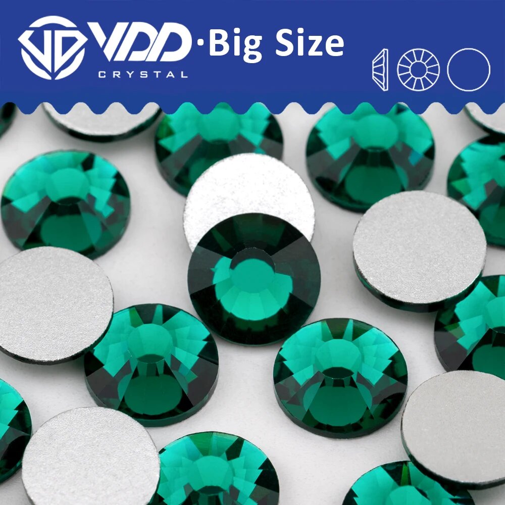 Стразы VDD SS34-SS50 для рукоделия SS34 (288pcs), Изумрудный, 026 Blue Zircon