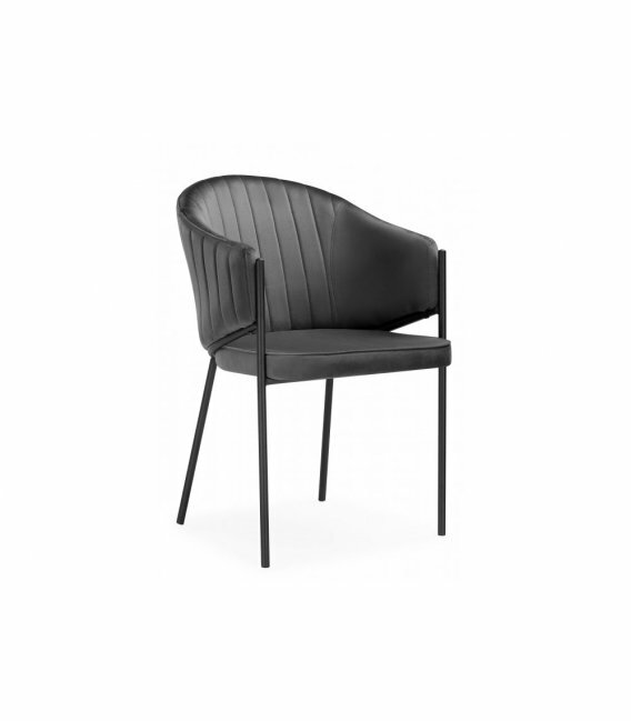 Стул на металлокаркасе Kortni dark grey / black 915703