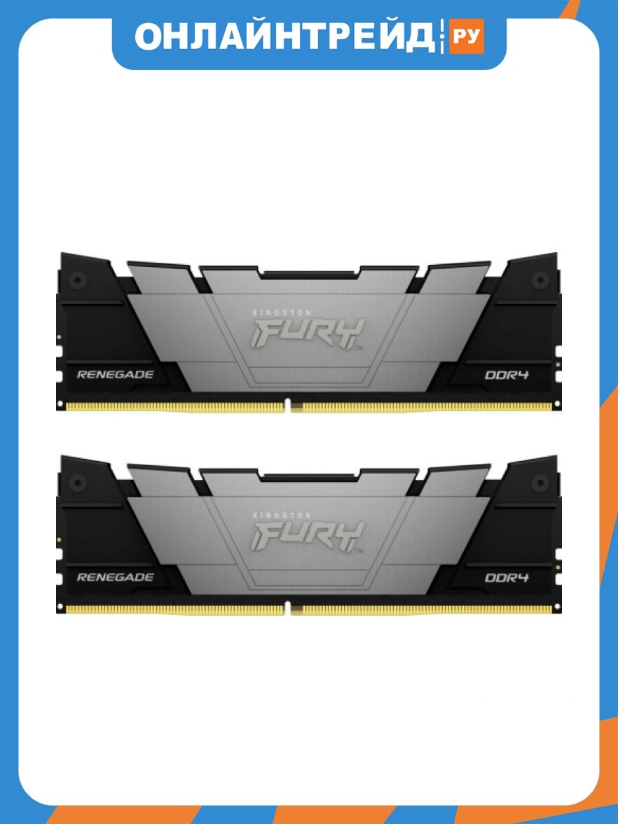 Оперативная память Kingston DDR4 16Gb (2x8Gb) 4600MHz PC-36800 CL19 1.5V FURY Renegade Black (KF446C19RB2K2/16)