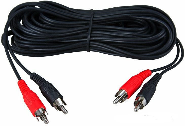 Шнур Rexant, 2 штекера RCA - 2 штекера RCA, 5 м (17-0106) 1 шт