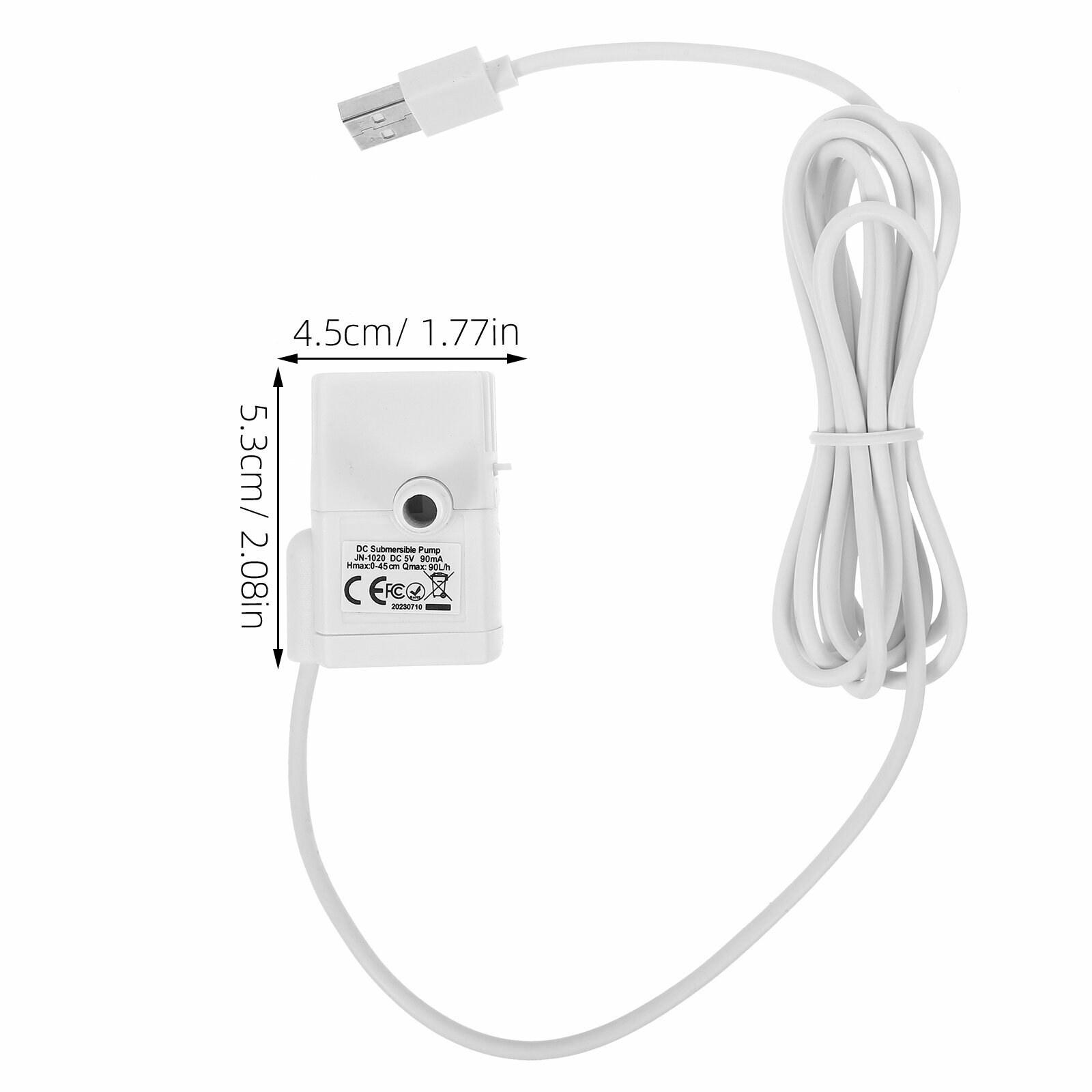 Насос Для Кошачьего Фонтана USB Тихий Фонтан Для Пет С Белым Цветом 5 30X4 50X4 00Cm