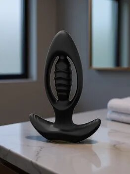 Анальный вибромассажёр SexExpert Premium, с пультом ДУ, чёрный, 12 см