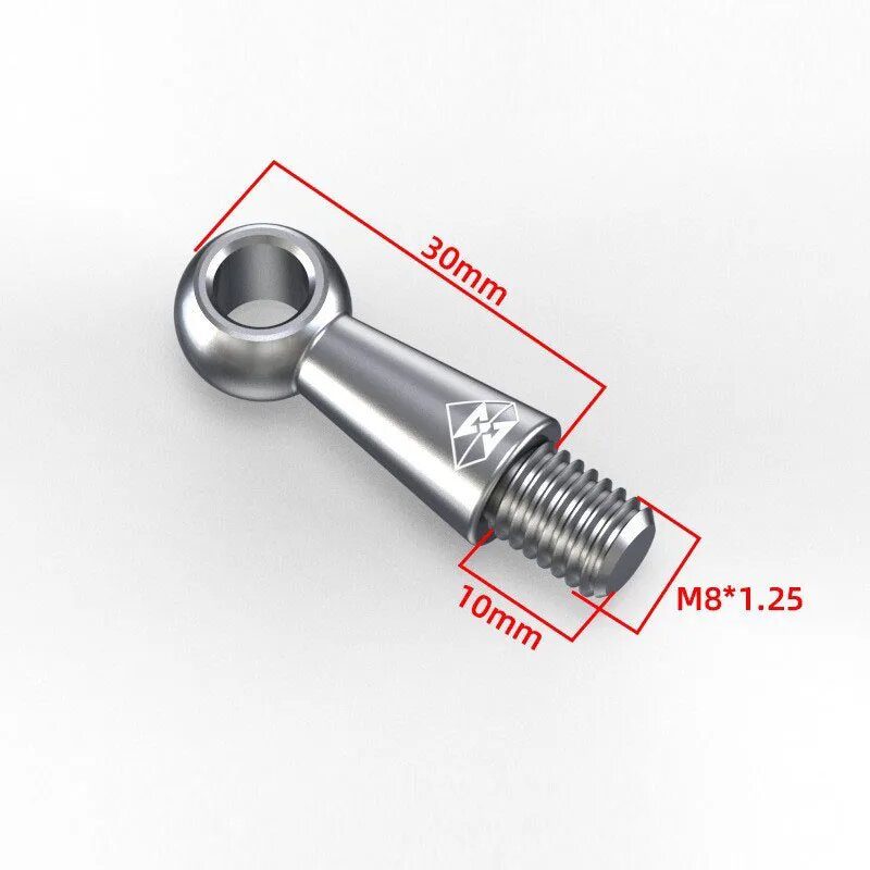 Шарнир подножки мотоцикла M8*1.25, 30mm silver