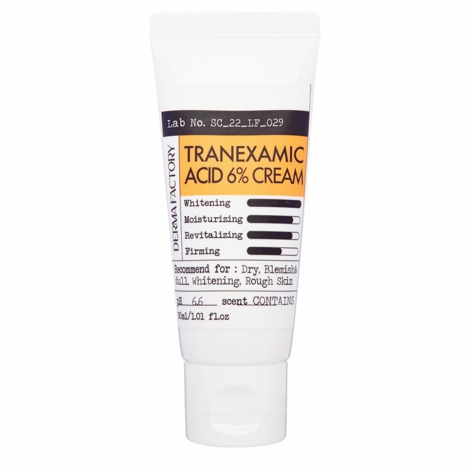 Крем Derma Factory Face Care Tranexamic Acid 6% Cream, Крем для лица с транексамовой кислотой, 30 мл