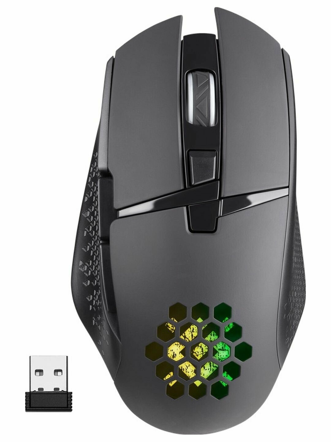 Мышь игровая DEFENDER Glory GM-514, беспроводная, с подсветкой, 7D, 400 мАч, 3200 dpi, черный