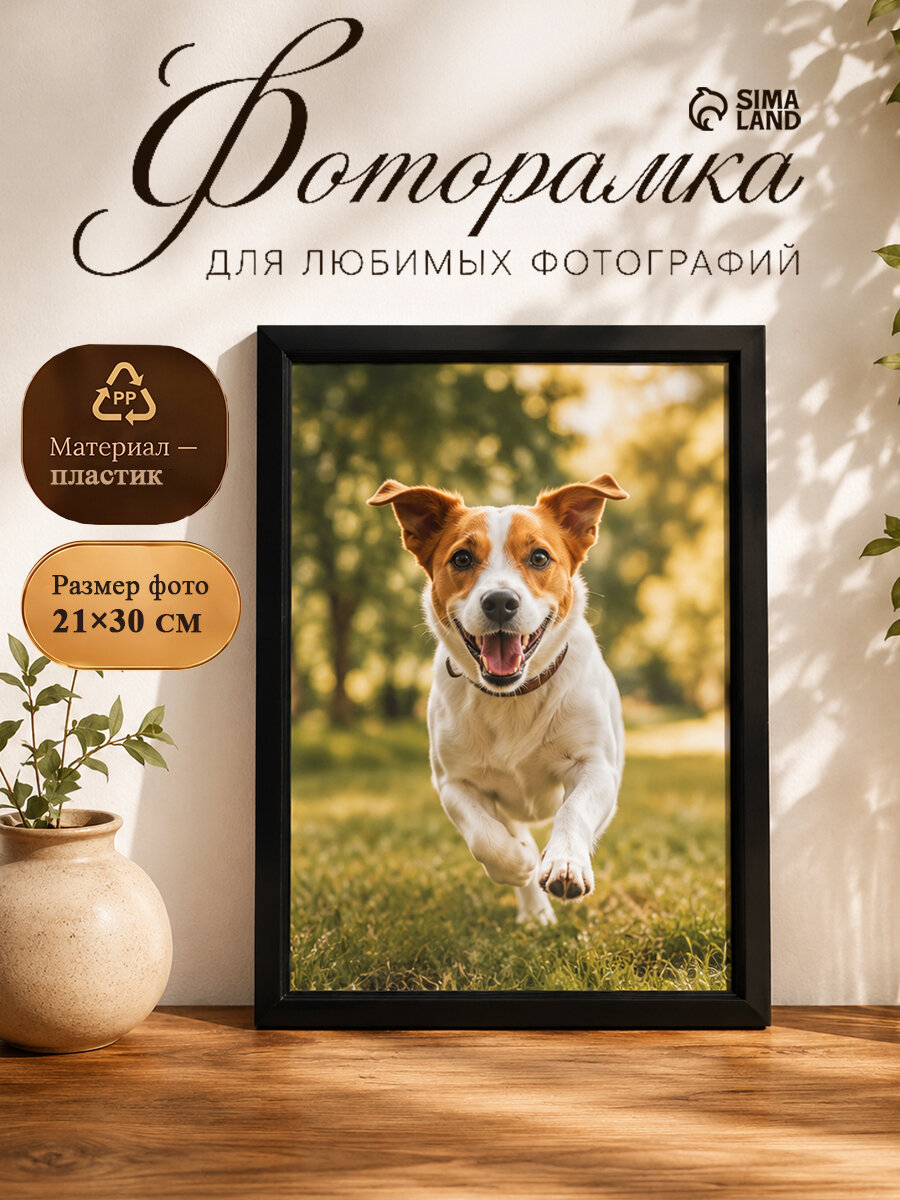Фоторамка для фото 21×30 см Keep memories "Willow" цвет чёрный (пластиковый экран)
