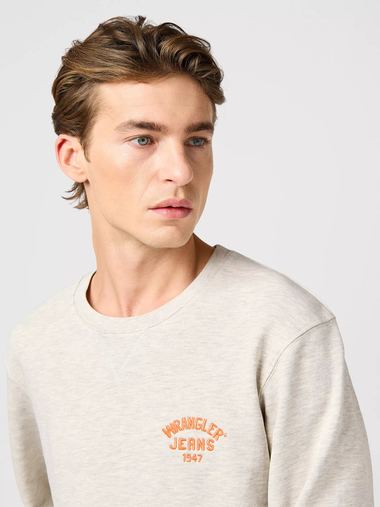 Свитшот Wrangler Small Logo Crew, размер 2XL, , бежевый — фото 1