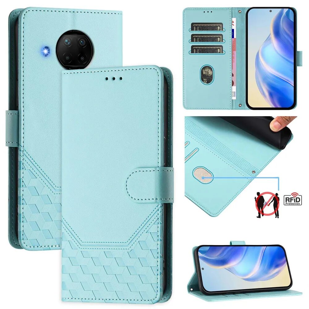 Модный кожаный книжка чехол для Xiaomi Mi 10T Lite 5G/ Redmi Note 9 Pro 5G (Сяоми Ми 10Т Лайт 5G/ Редми Нот 9 Про 5ДЖи) с магнитным шнурком-чехлом унисекс