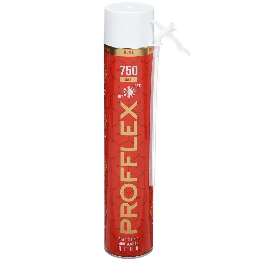 Profflex Пена монтажная, бытовая, 55 л, 750 мл, 750 г, всесезонная, Red Maxi