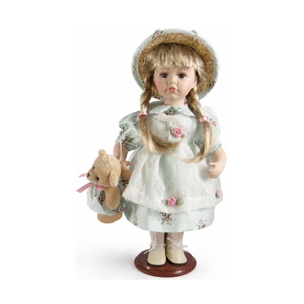 Polly Dolls YF-12502 Кукла фарфоровая 12- на подставке полли, polly dolls