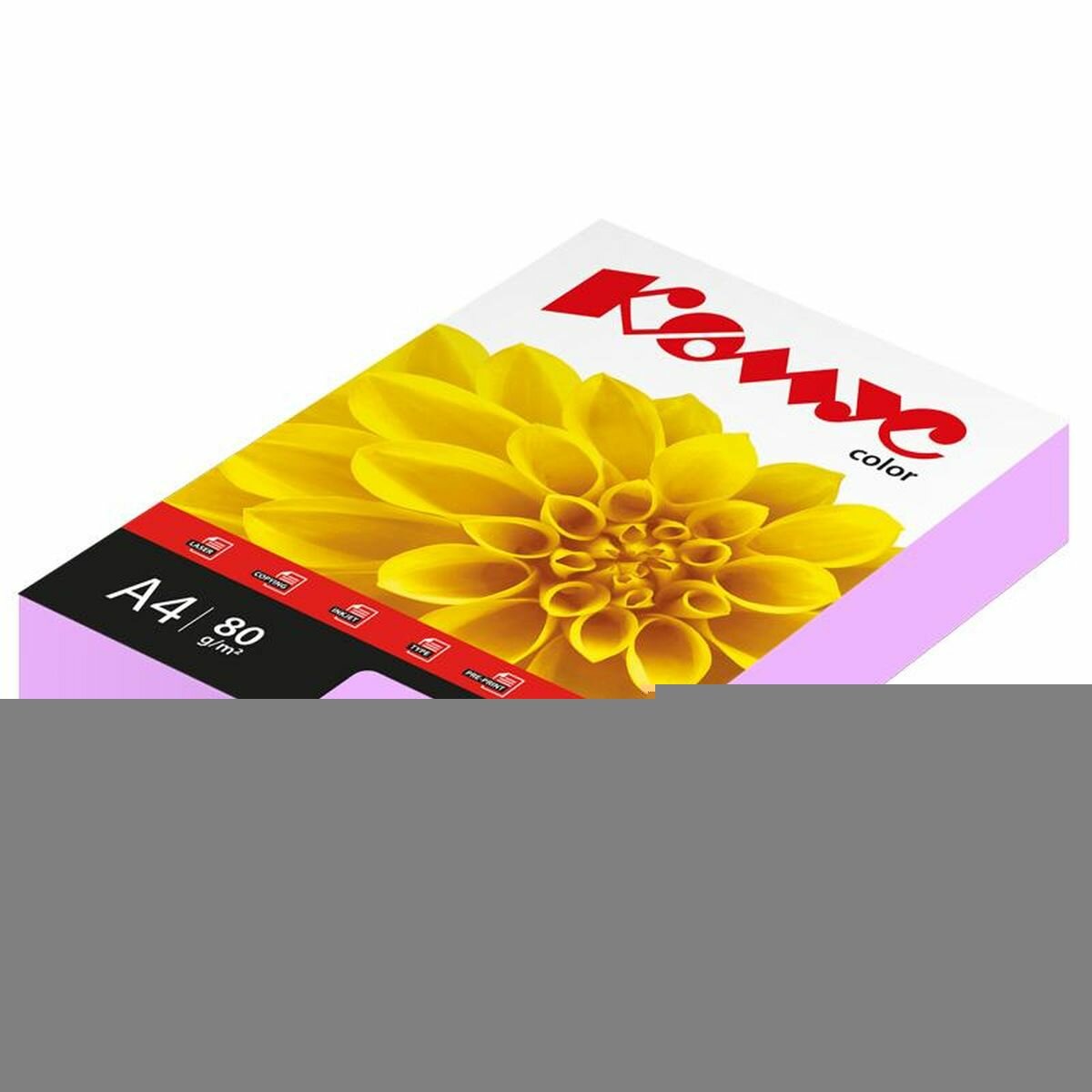 Бумага цветная А4 Комус Color, лаванда пастель, 80 г/кв. м, 500 листов (619941)