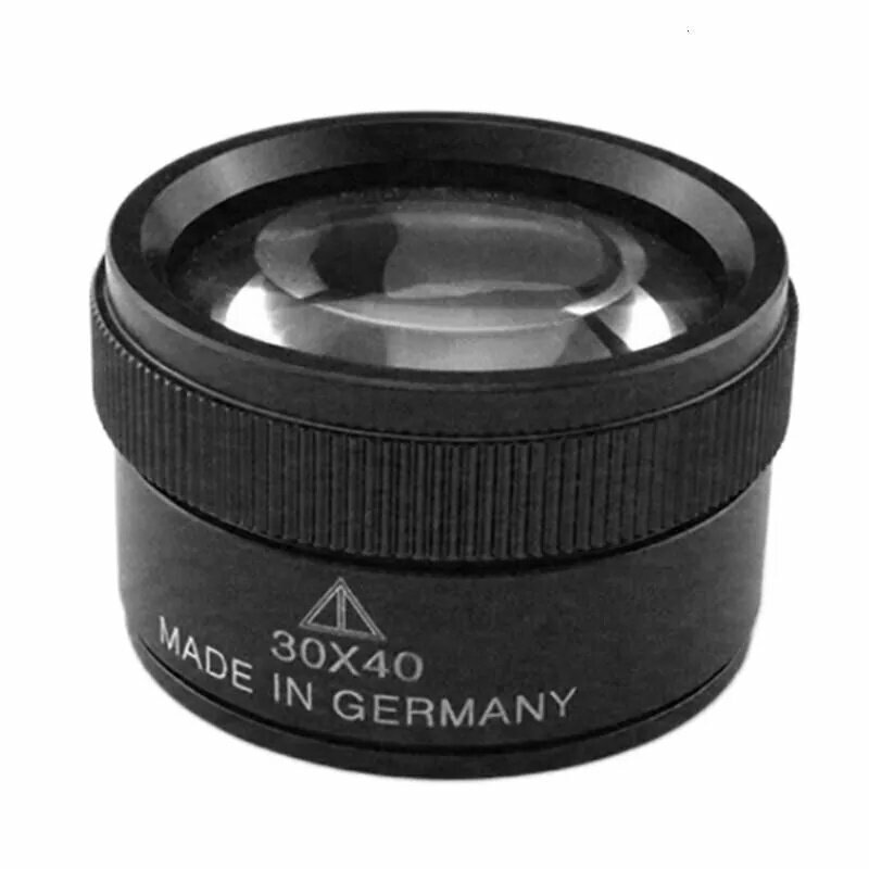 Magnify Loupes 30x Jewellers Loupe Glass Monocle Eye Portable Pocket Laginfier Optics, Черный