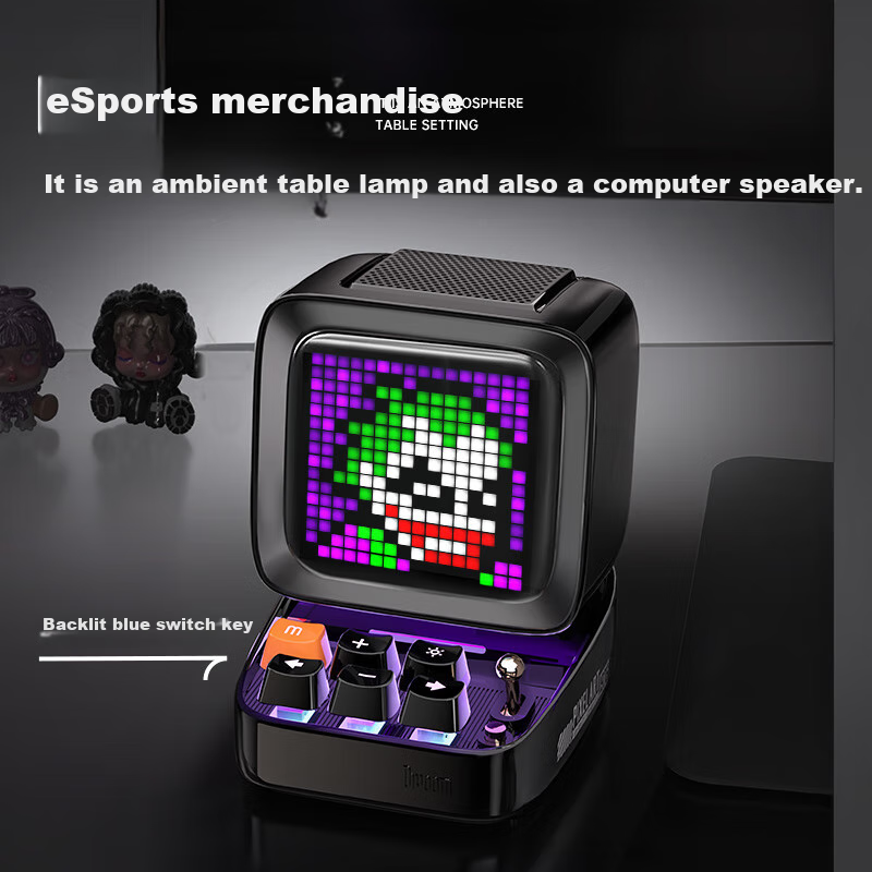 Divoom Pixel Speaker беспроводной Bluetooth ретро мини-колонка с динамическими текстами для компьютерного стола