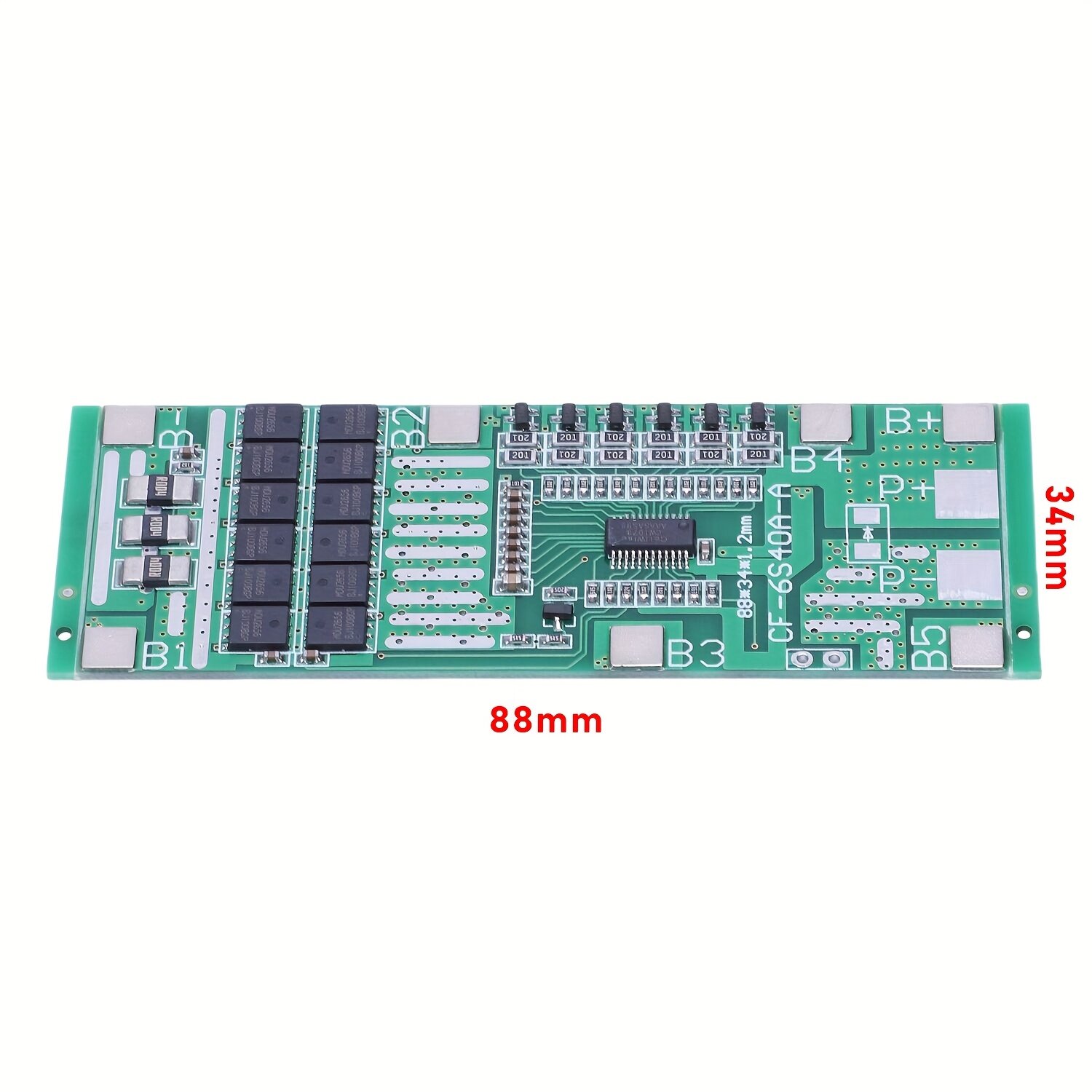 Плата защиты литиевой батареи BMS 6S 24V 40A с балансировкой для электроинструмента