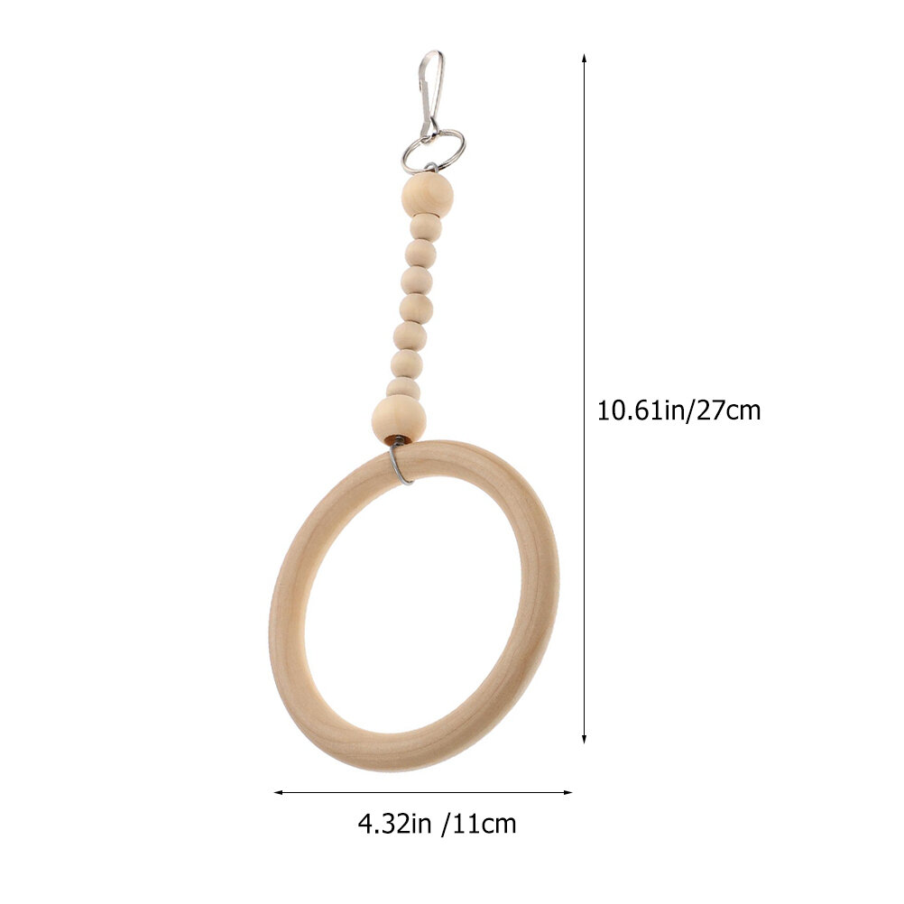 Деревянная Качалка Для Птиц Стояк Для Попугаев Игрушка 27x11cm