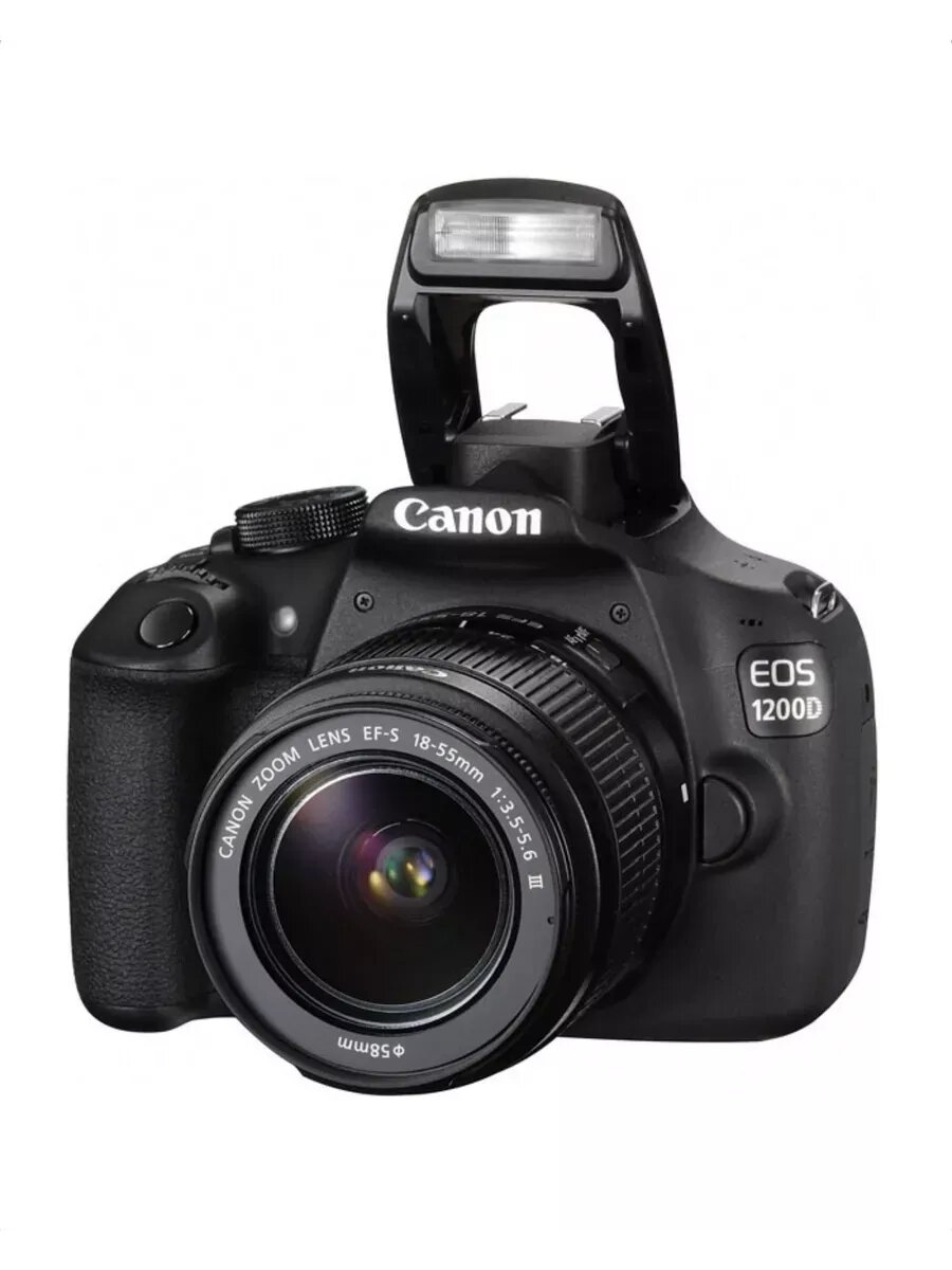 Фотоаппарат Canon EOS 1200D, объектив 18-55, матрица 18,7 Мп, экран 3", Full HD