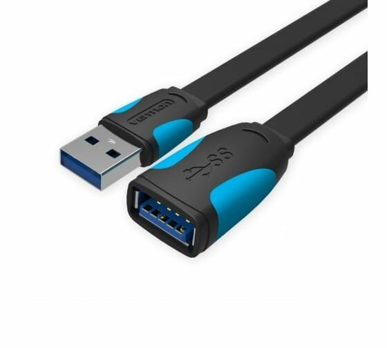 Кабель-удлинитель Vention USB 3.0 AM/AF - 1,5м плоский VAS-A13-B150