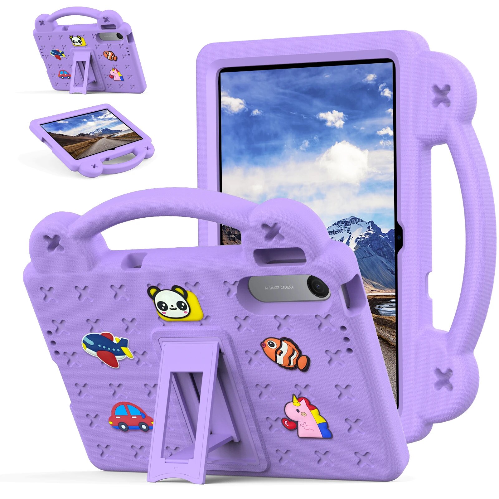 Защитный чехол EVA для Redmi Pad 2 9.7" POCO C Pad 9.7 2026, purpul-NOSP-1