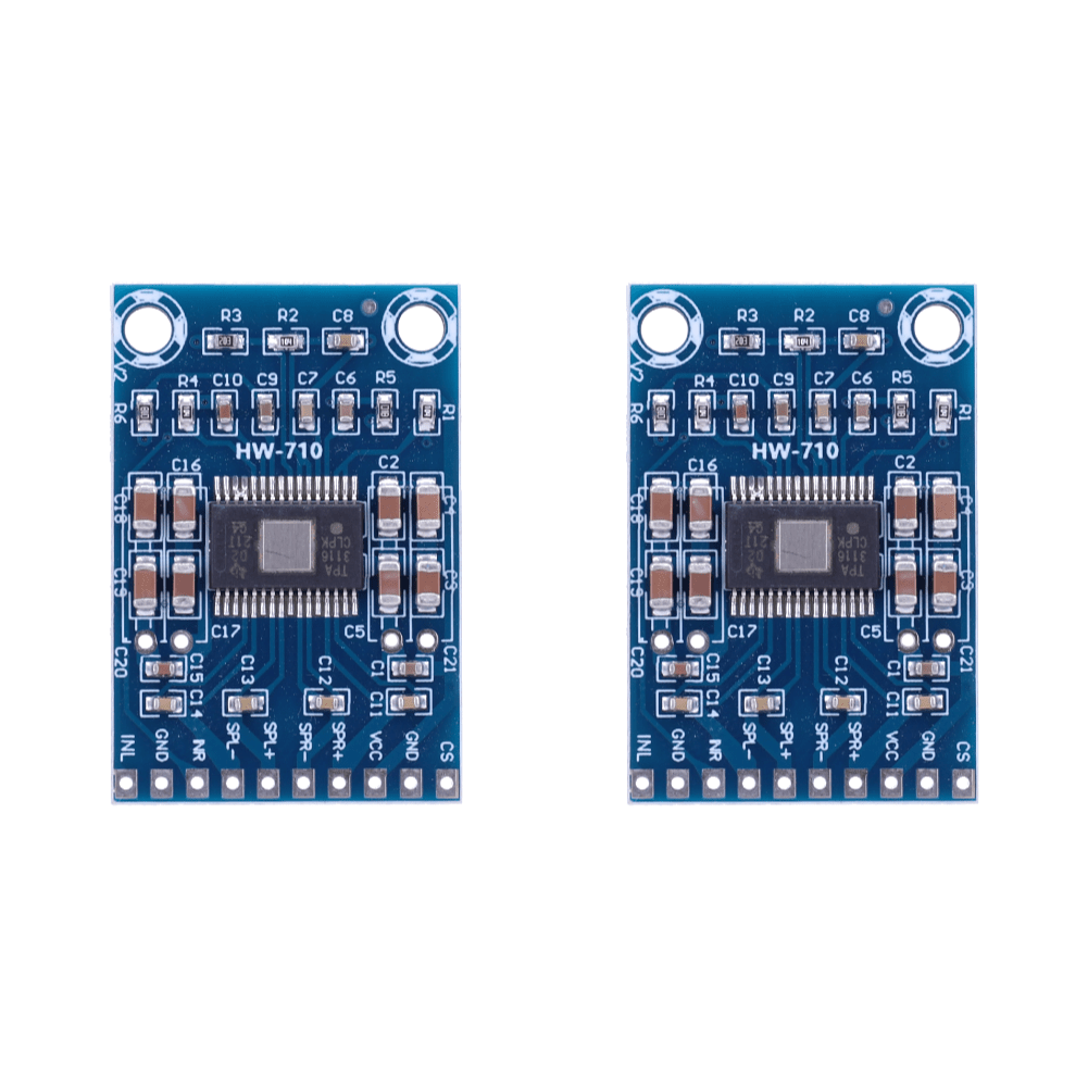 Усилитель мощности TPA3116D2 HW-710, 2 канала, 50Wx2, DC 12-24V, класс D, модуль цифрового аудиоусилителя, 2 шт.