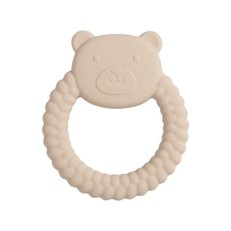 Силиконовый прорезыватель для зубов Медведь, цвет Bear Sandy, круглая форма, для новорожденных