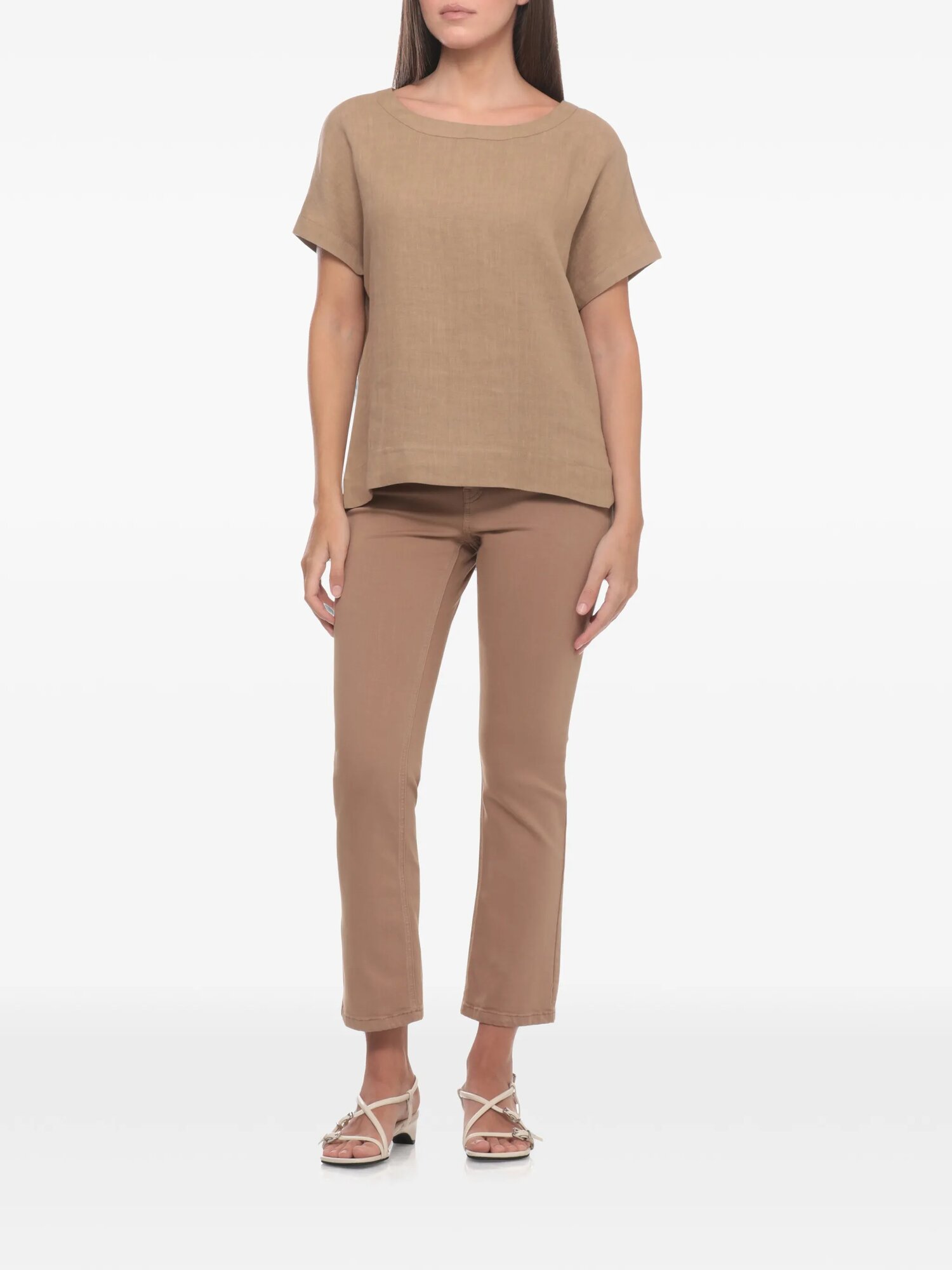 Блуза eMMe Linen short-sleeve blouse, размер 42 — фото 1