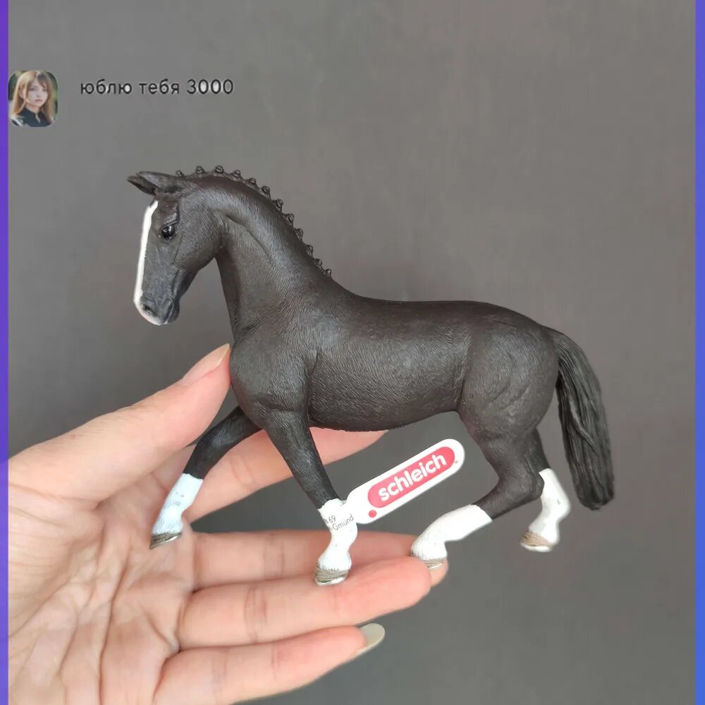 Модель лошади Schleich, немецкий конный спорт, мини-имитация лошади