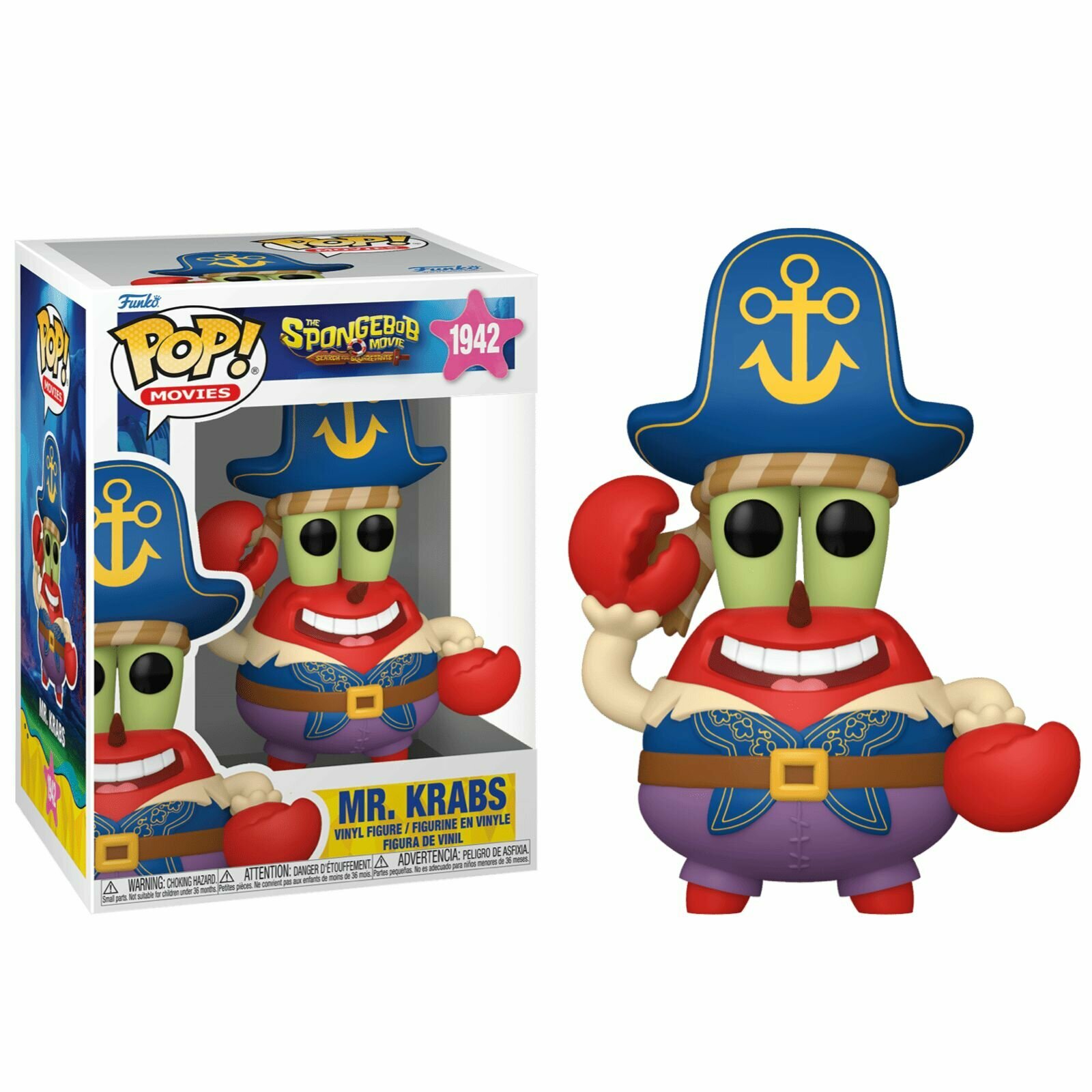 Фигурка Funko Pop Фанко поп Мистер Крабс пират Mr. Krabs Pirate из мультика Губка Боб Квадратные Штаны 1942