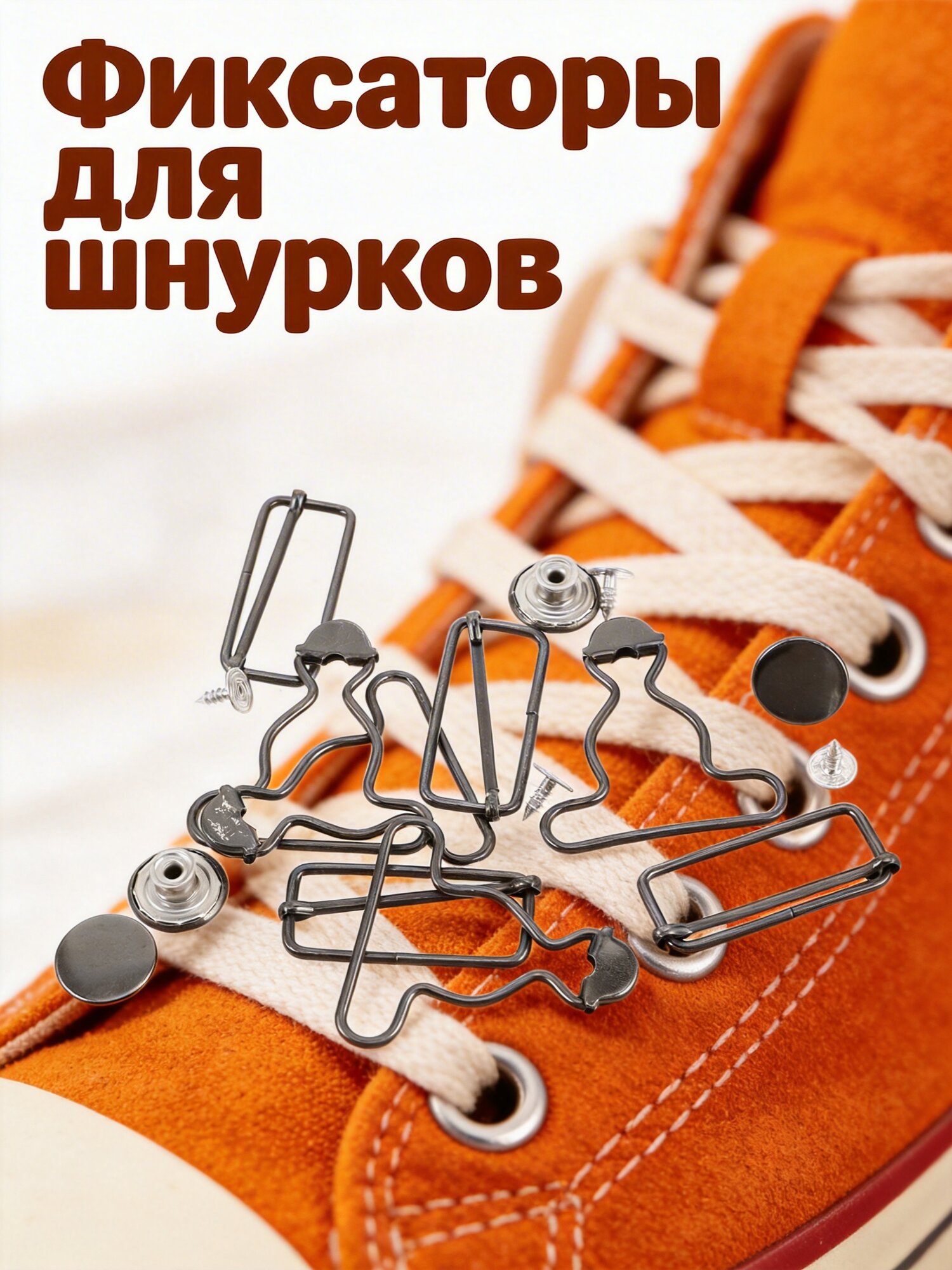 Комплект из 4 тёмно-серых металлических клипс для подтяжек, регулируемых, для пошива и ремонта