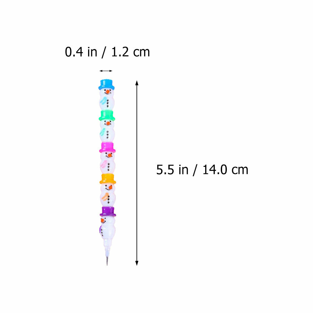 10 Шт Рождественские Карандаши В Forme Снеговика Для Детей 14.00X1.20X1.20Cm