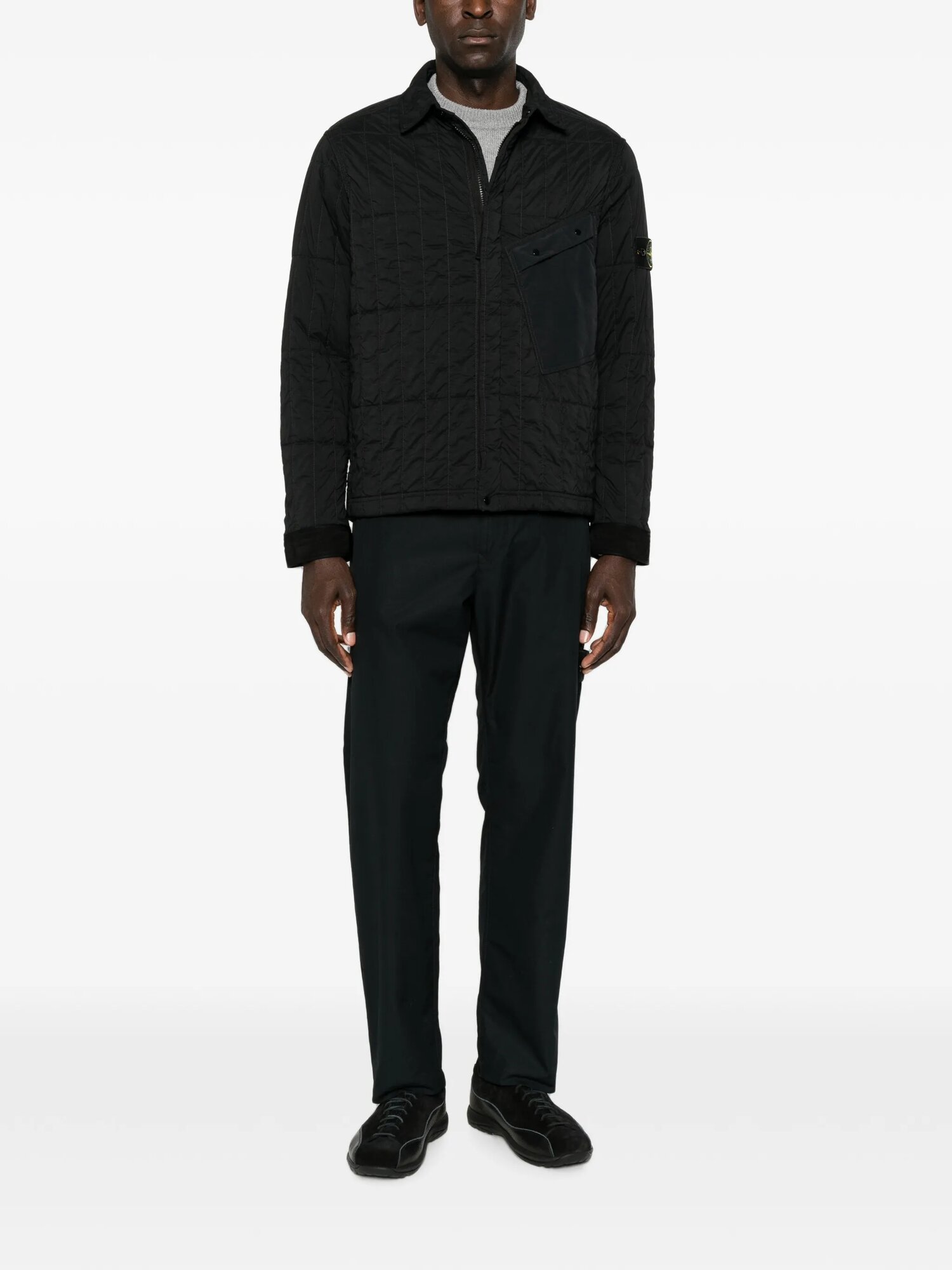 Рубашка Stone Island Zip-fastening quilted overshirt, размер XL — фото 1