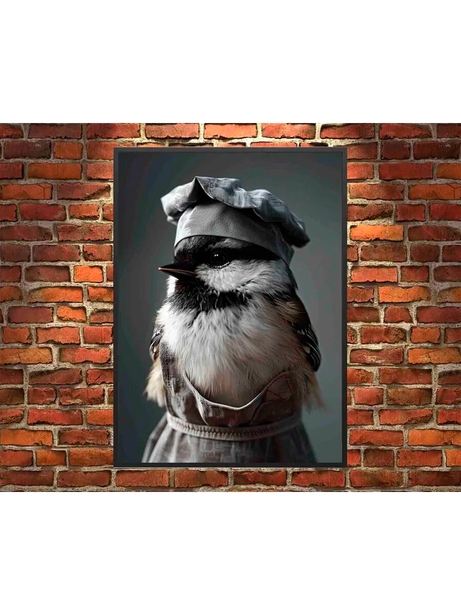 Цыпленок, приготовленный из птицы Чикади, 4, Плакат 30x42см