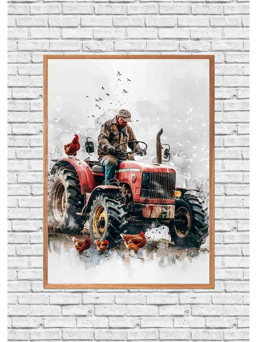 Фермер по выращиванию курятины 1, Плакат 30x42см