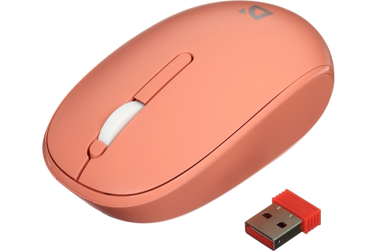 Мышь DEFENDER игровая бесп,+ Bluetooth 2,4G Smart MM‑396, красная, 3 кнопки, 1600 DPI, аккумулятор