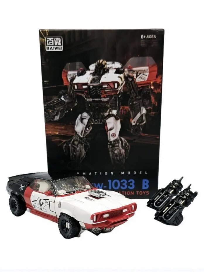 TW-1033B Bluestreak, Трансформер Блустрик, высота 16 см, Белый/красный/черный