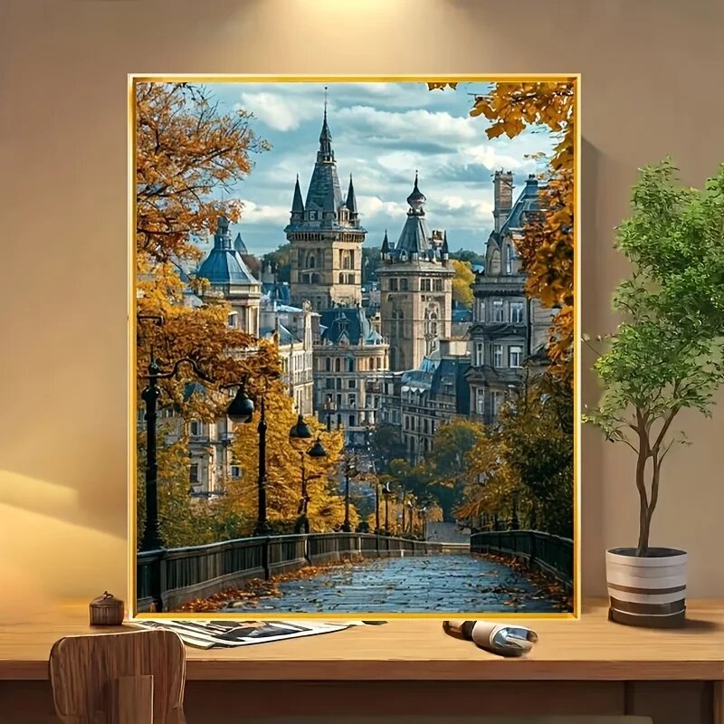 Пазл «Осенний замок» 500/1000/1200/2000 деталей 2000PCS-70X100CM