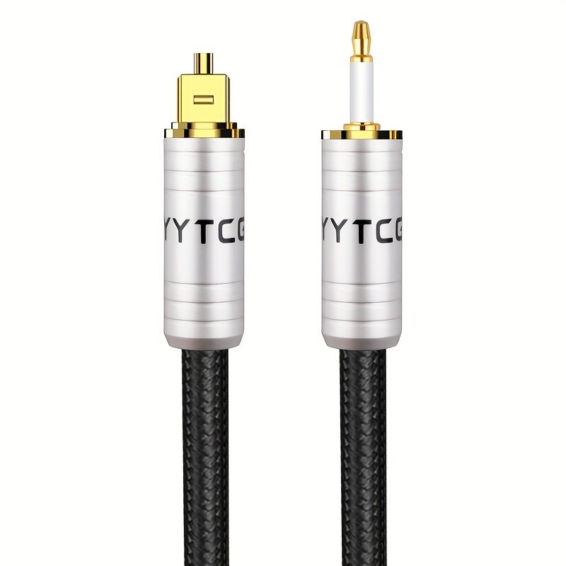 Цифровой оптический аудиокабель SPDIF 1,5 м, штекер-штекер, квадратный разъем на круглый, для ТВ, проектора, колонок, усилителя мощности и домашнего кинотеатра с объемным звуком 5.1