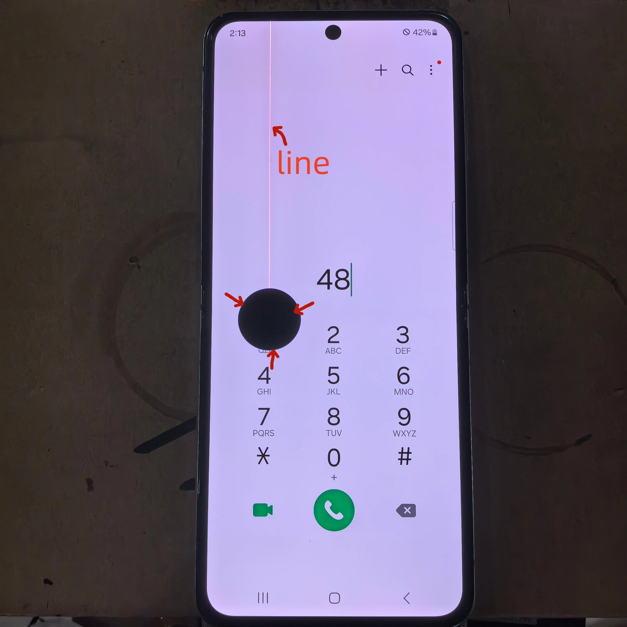 6,7-дюймовый сенсорный экран Zflip5 Super AMOLED для Samsung Galaxy Z Flip 5, экран SM- F731 F731b F731u, ЖК-дисплей с дефектом.