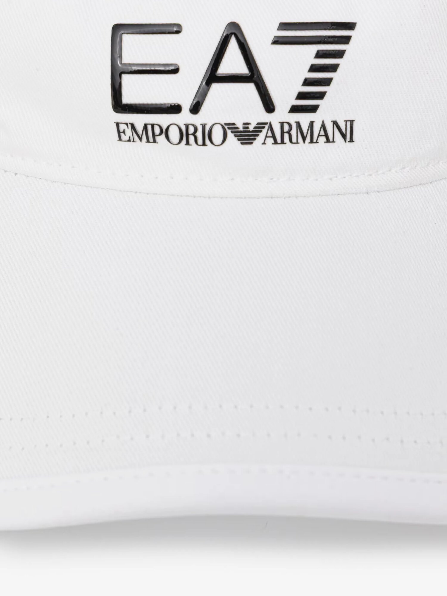 Шапка EA7 EMPORIO ARMANI Cotton logo-print visor для девочек, размер OneSize, белый — фото 1