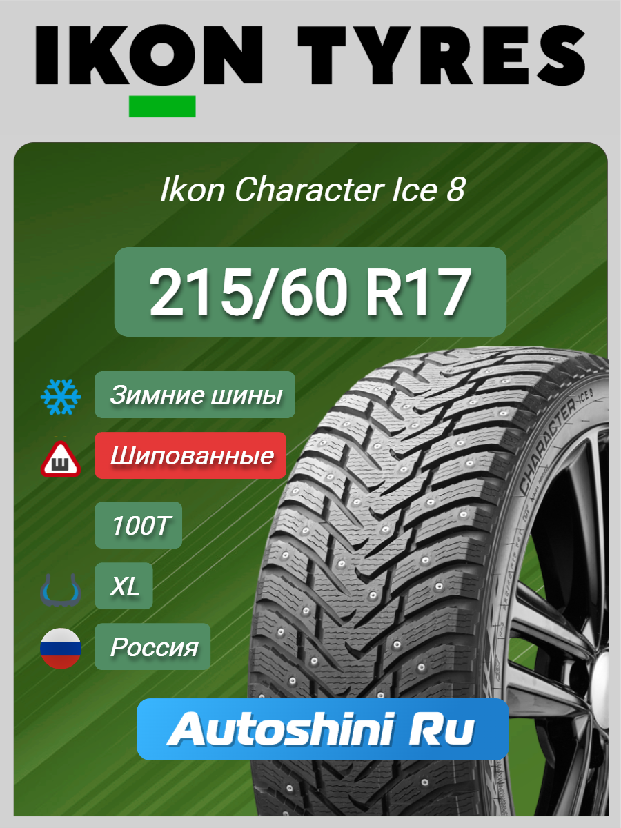 Шины зимние Ikon Character Ice 8 215/60 R17 100T (шип) XL