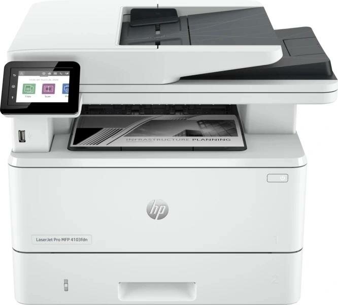 HP LaserJet Pro MFP 4103fdn (p/c/s/f , A4, 40 ppm, 512Mb, Duplex, 2 trays 100+250, ADF 50, USB 2.0/GigEth , W1510A in box, USB cabel in box)