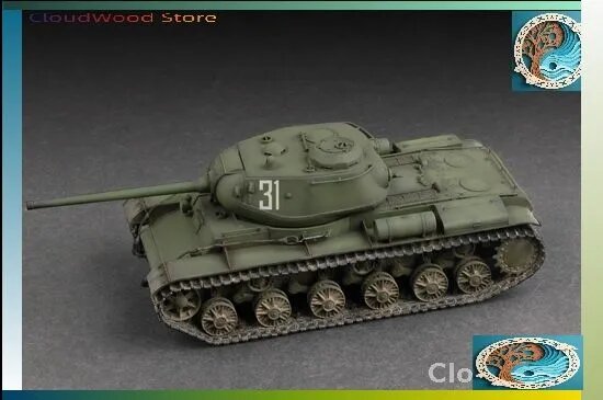 Качественная сборная модель советского тяжелого танка КВ85 в масштабе 1:72 от Trumpeter, популярный экземпляр военной техники