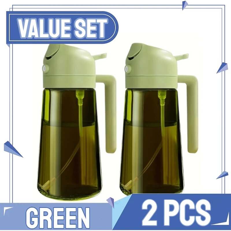 Пластиковый дозатор для масла Зеленый, Upgraded-2PCS-green