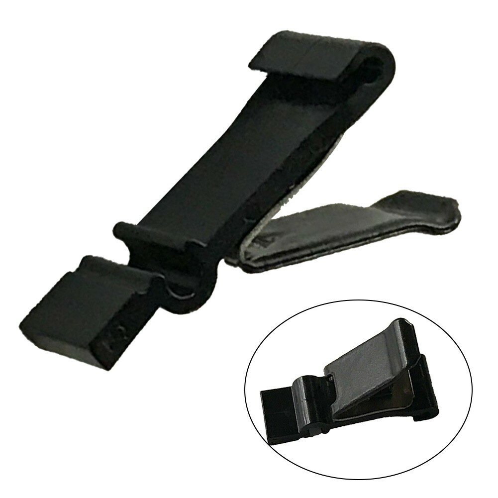 Петля лючка бензобака с пружиной и клипсой ABS черный 77360-0E010, 1 шт.
