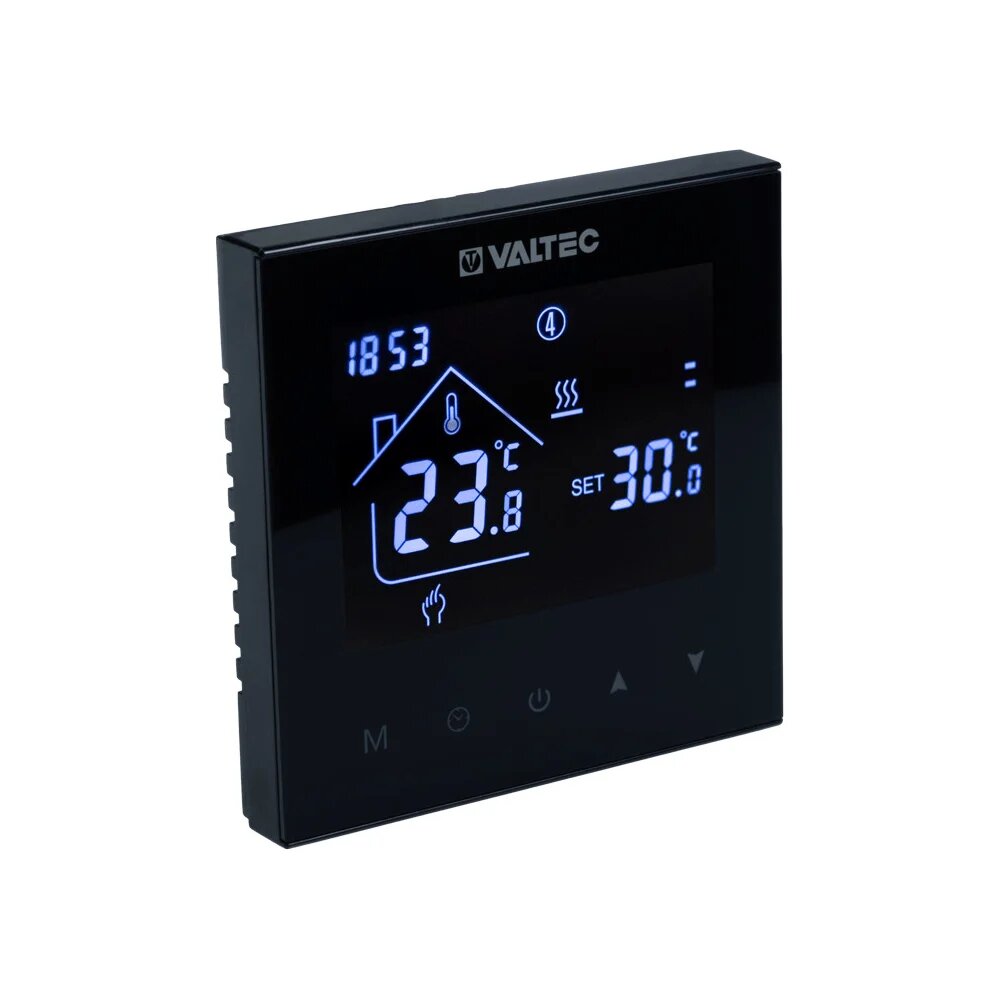 Valtec Хронотермостат электронный комнатный, двухконтурный, черный VT. AC634. B.0