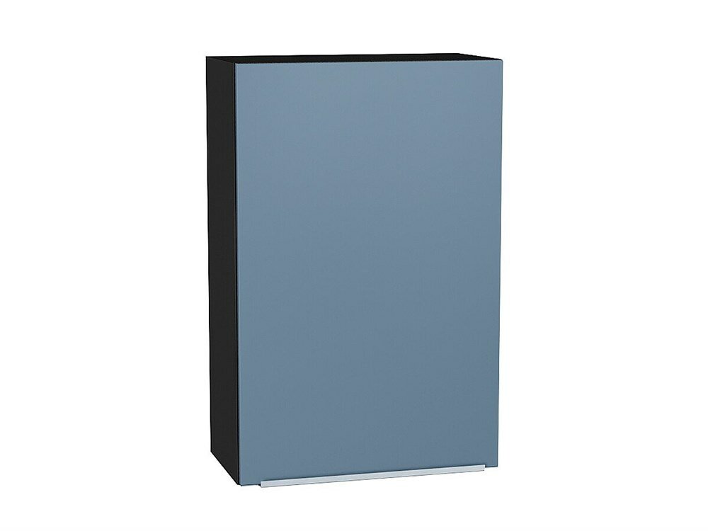 VVT Шкаф верхний с 1-ой дверцей Фьюжн Graphite, Silky Blue, 920, 600 В*Ш*Г 920*600*320, фасад МДФ Silky Blue, корпус Graphite Silky Blue