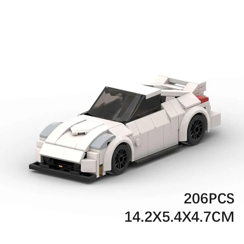 Совместимый с кирпичиками MOC Lego Nissan 350z Мелкие элементарные строительные блоки для сборки спортивного автомобиля на день рождения