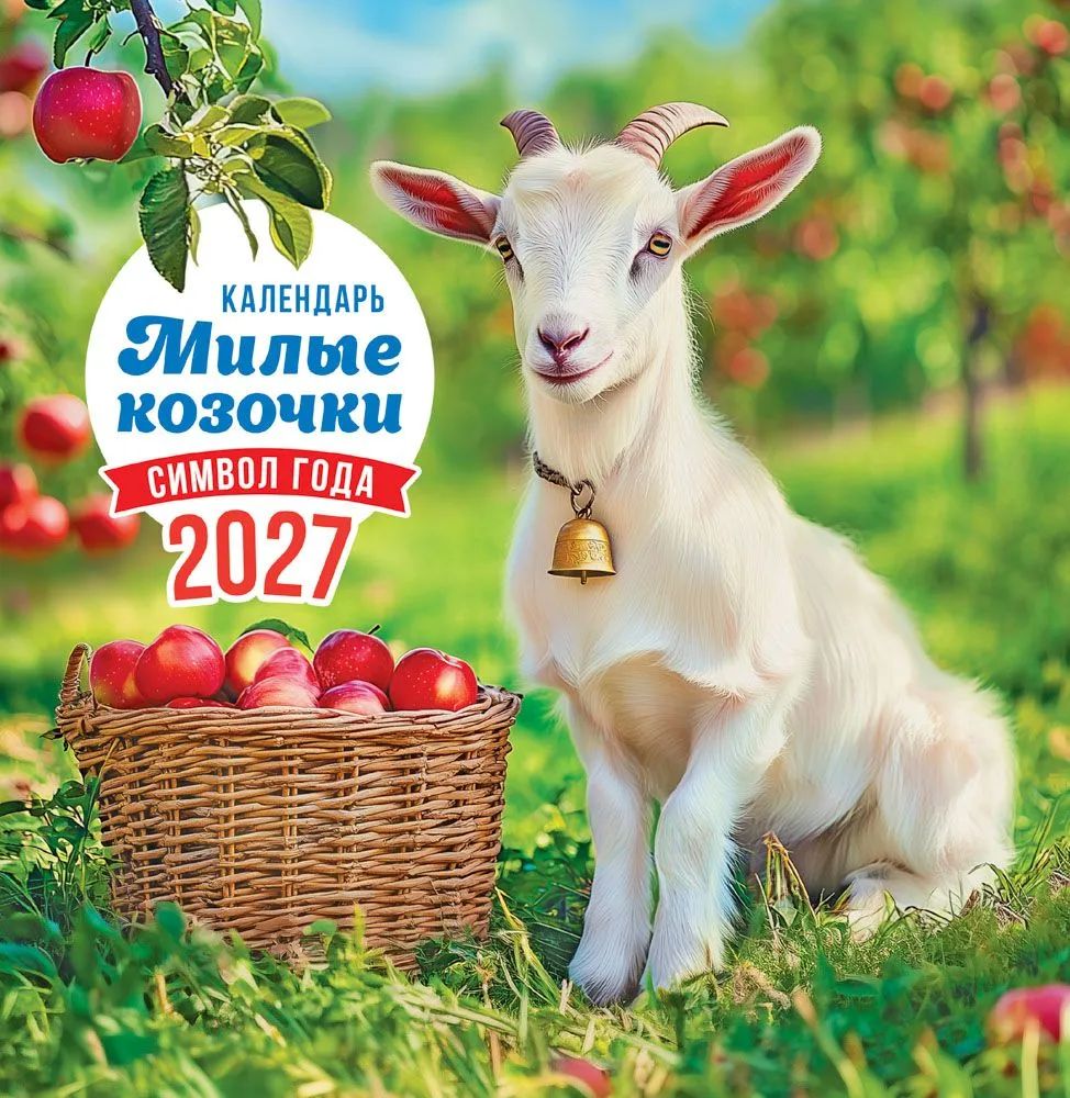 Календарь на скрепке на 2027 год "Символ года. Милые козочки"