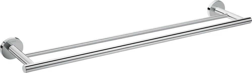 Держатель для полотенец Hansgrohe Logis Universal 41712000 хром, глянцевый, латунный, держатель для полотенец в ванную, двойной, круглый
